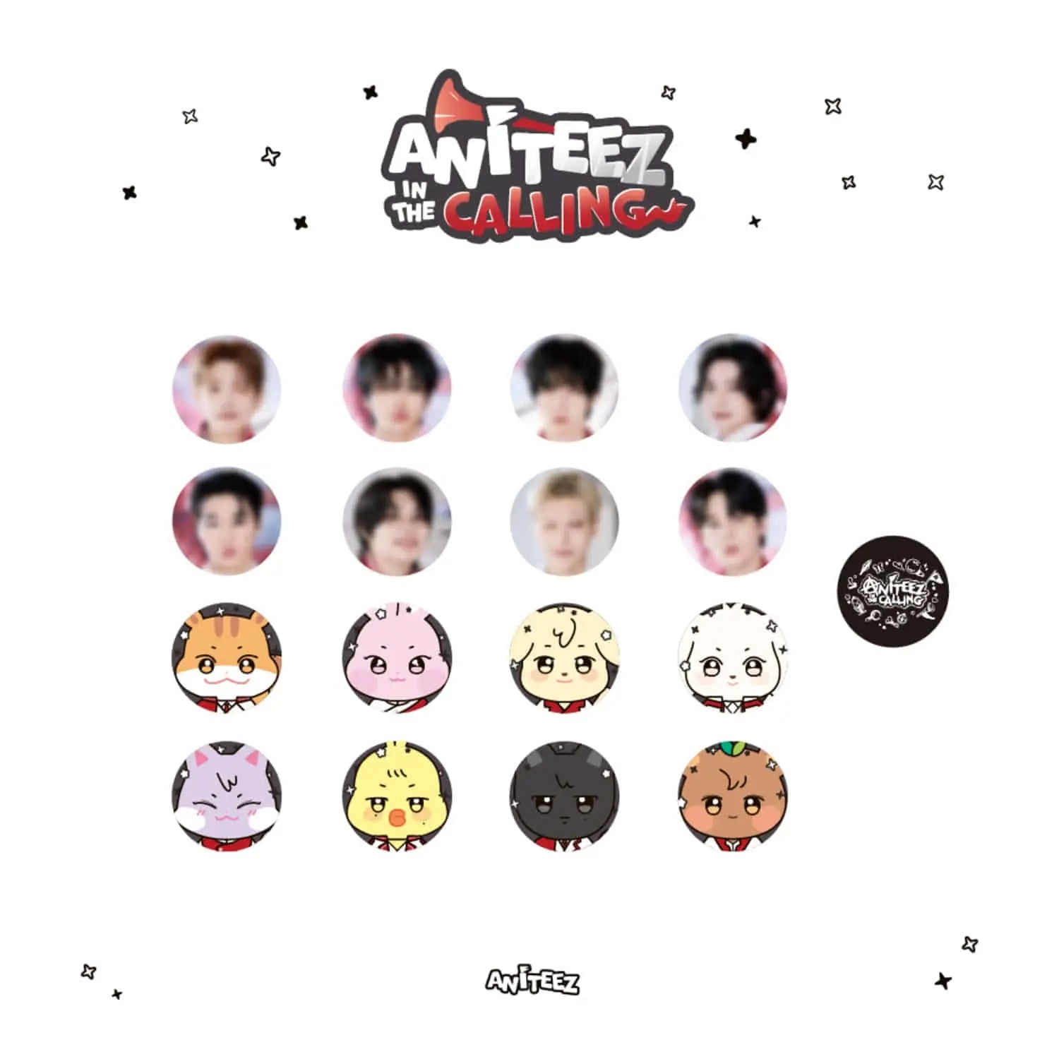 ATEEZ - OFFICIAL MD [ANITEEZ IN THE CALLING] RANDOM CAN BADGE – Oppang ...
